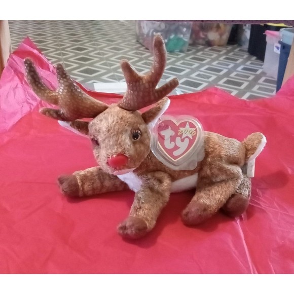 Toys | Ty Beanie Babies Roxie The Reindeer | Poshmark
